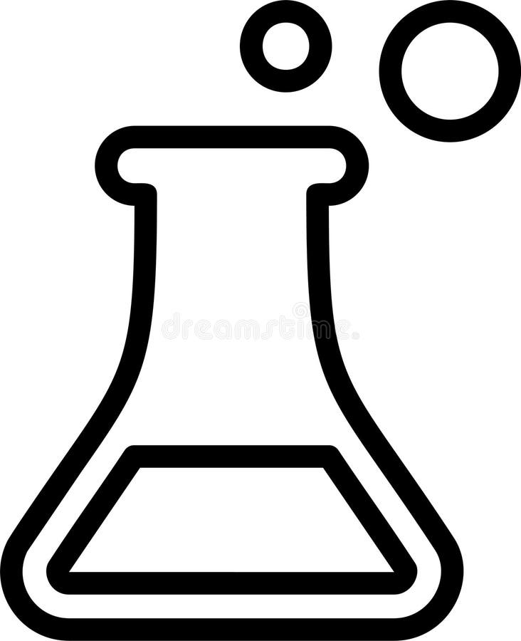 Science Beaker Vector Icon stock vector. Illustration of education ...