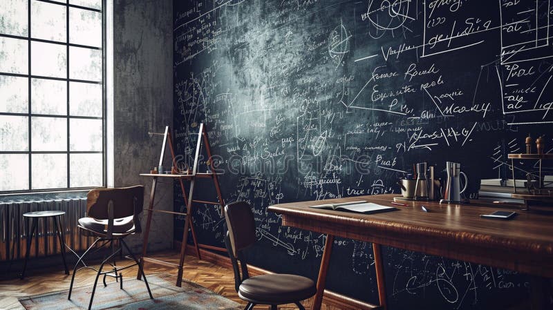 Science Blackboard Background Stock Illustration - Illustration of ...