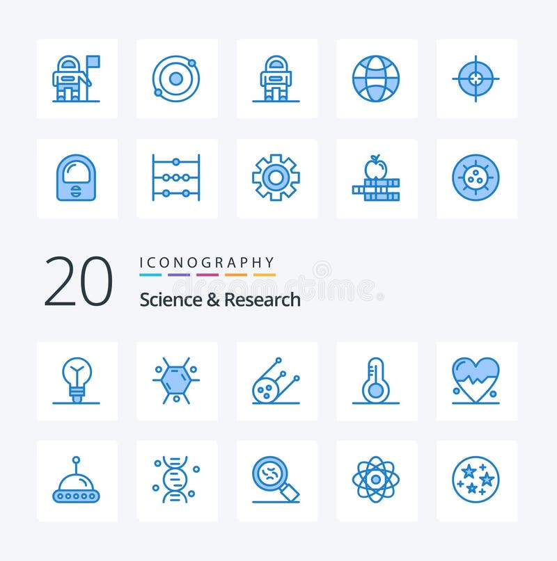 20 Science Blue Color Icon Pack Like Ufo Science Space Science Beat ...