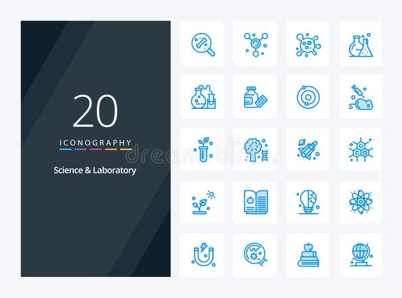 20 Science Blue Color Icon for Presentation Stock Vector - Illustration ...