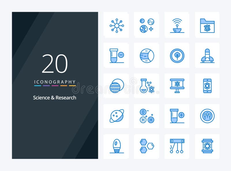 20 Science Blue Color Icon for Presentation Stock Vector - Illustration ...