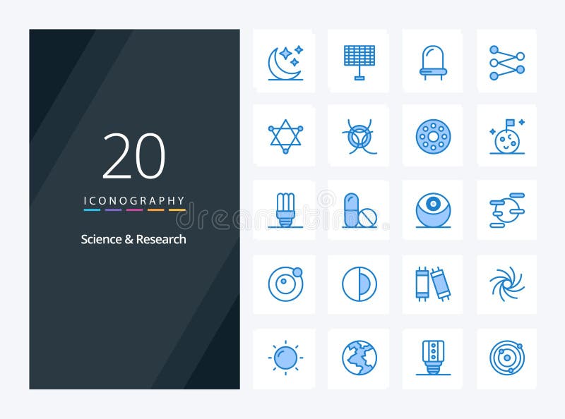 20 Science Blue Color Icon for Presentation Stock Vector - Illustration ...