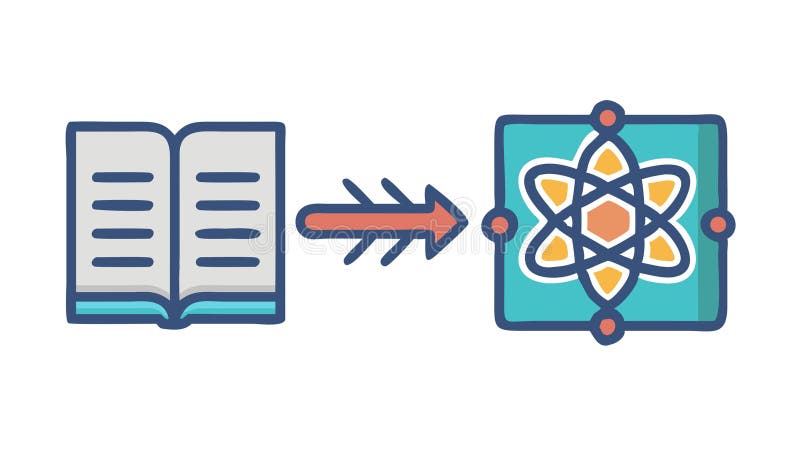 Science Book Icon, Physics Research, Vector Design Generative AI Stock ...