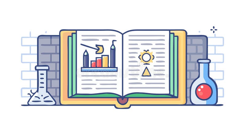 Science Book and Laboratory Equipment, Vector Design Generative AI ...