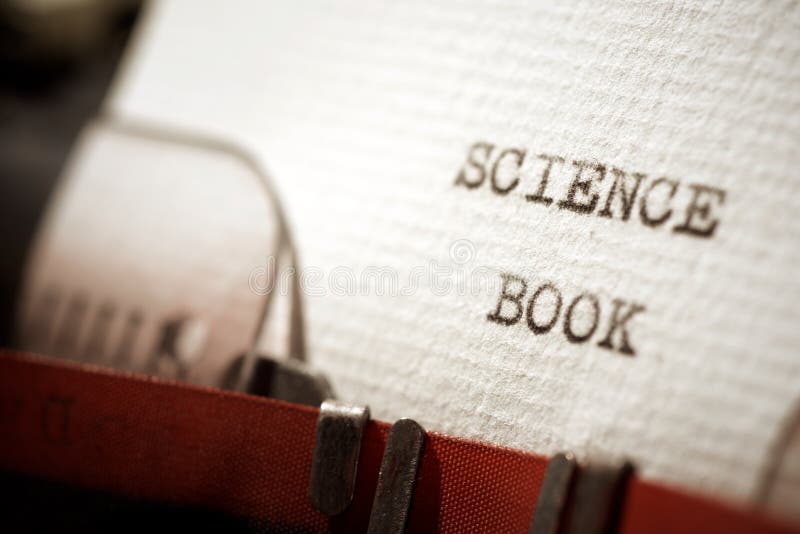 Science book title stock image. Image of science, typewriter - 266879737