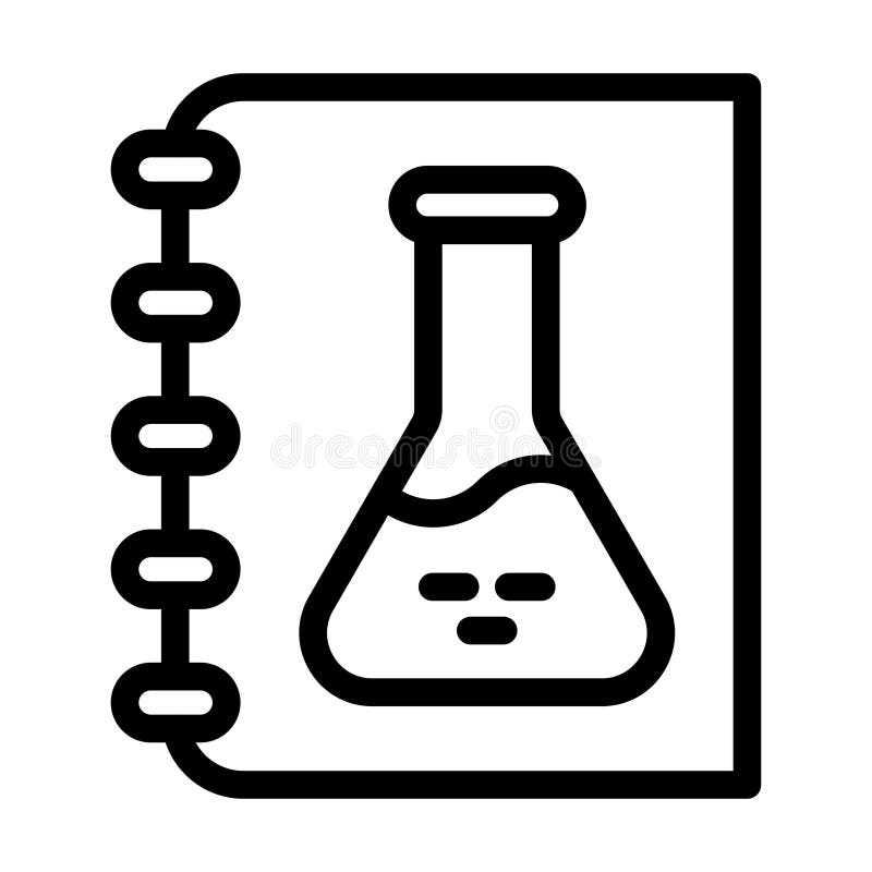 Science Book Vector Thick Line Icon for Personal and Commercial Use ...