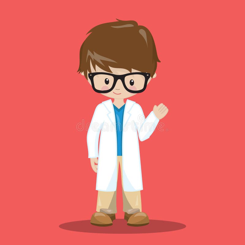 Science boy brown 01 stock vector. Illustration of brown - 197988269