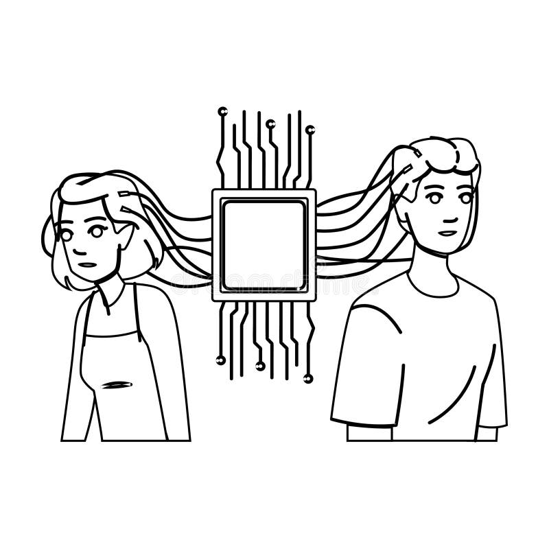 Vector Brain Computer Stock Illustrations – 42,685 Vector Brain ...