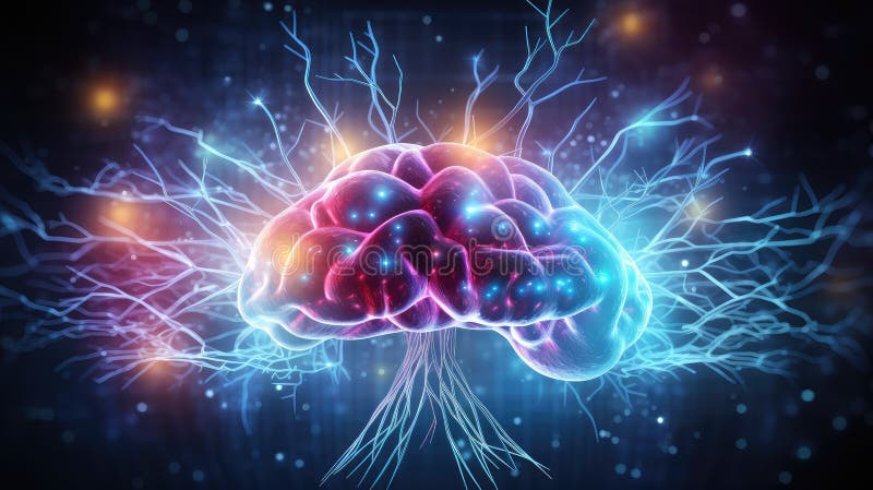 Science brain synapse scan stock illustration. Illustration of ...