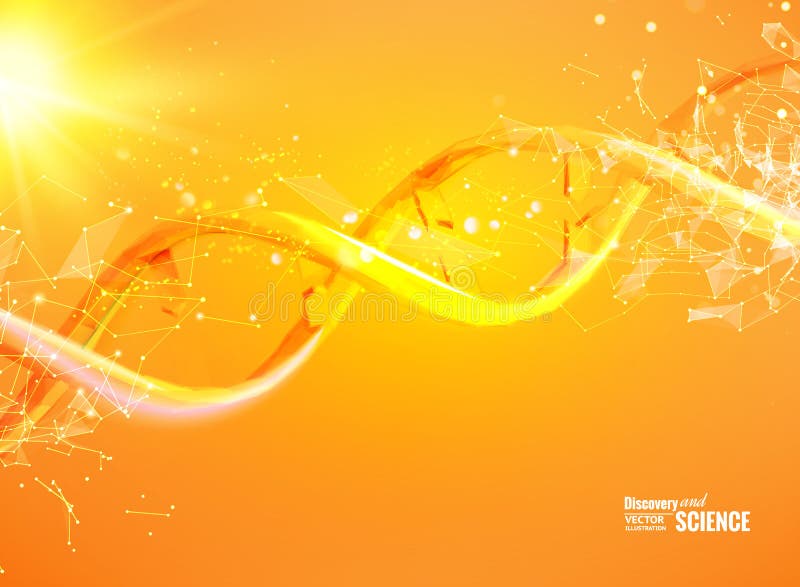 Orange science background. stock vector. Illustration of abstract ...