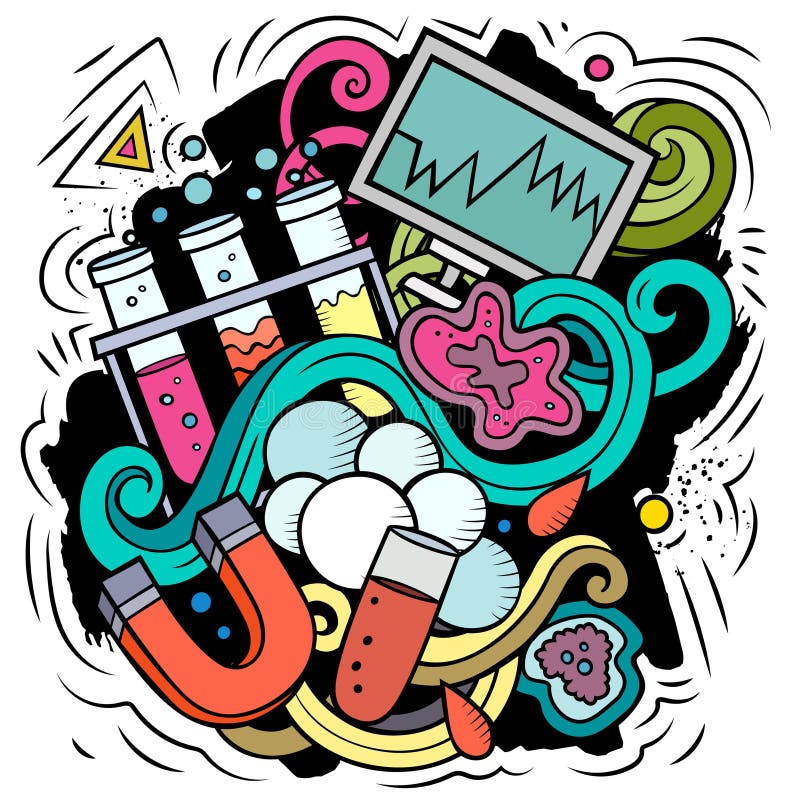 Science Cartoon Vector Doodle Design Stock Vector Illustration Of Analysis Decorative 349121300