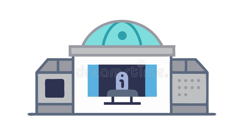 Science Center or Observatory Building with Dome Icon, Vector Design ...