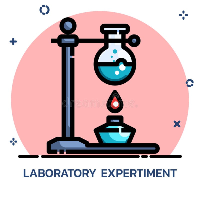 Science Chemical Experiment Filled Outline Style Stock Vector ...