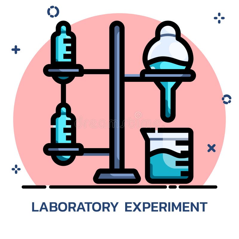 Science Chemical Experiment Filled Outline Style Stock Vector ...