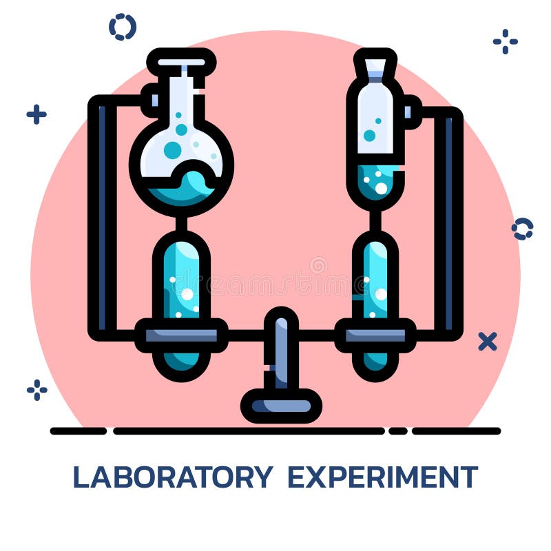 Science Chemical Experiment Filled Outline Style Stock Vector ...