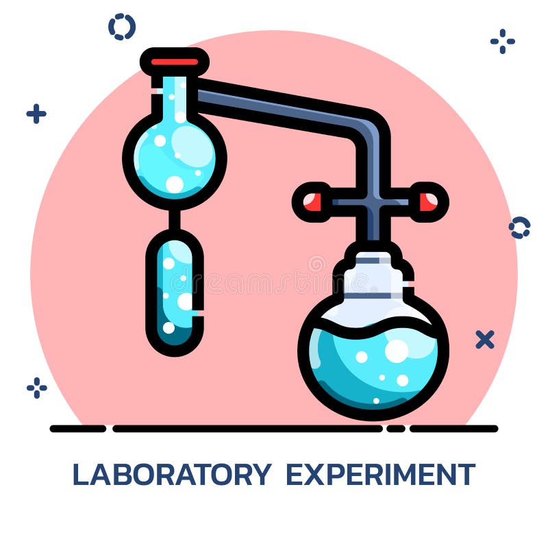 Science Chemical Experiment Filled Outline Style Stock Vector ...