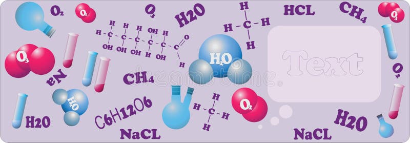 Chemistry Banner Template with Chemical Tools Seamless Pattern and ...