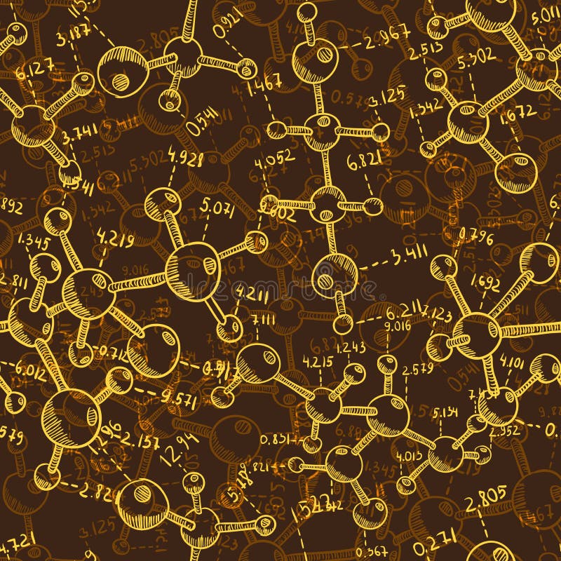 Science Chemistry Old Laboratory Seamless Pattern. Vintage Vector ...