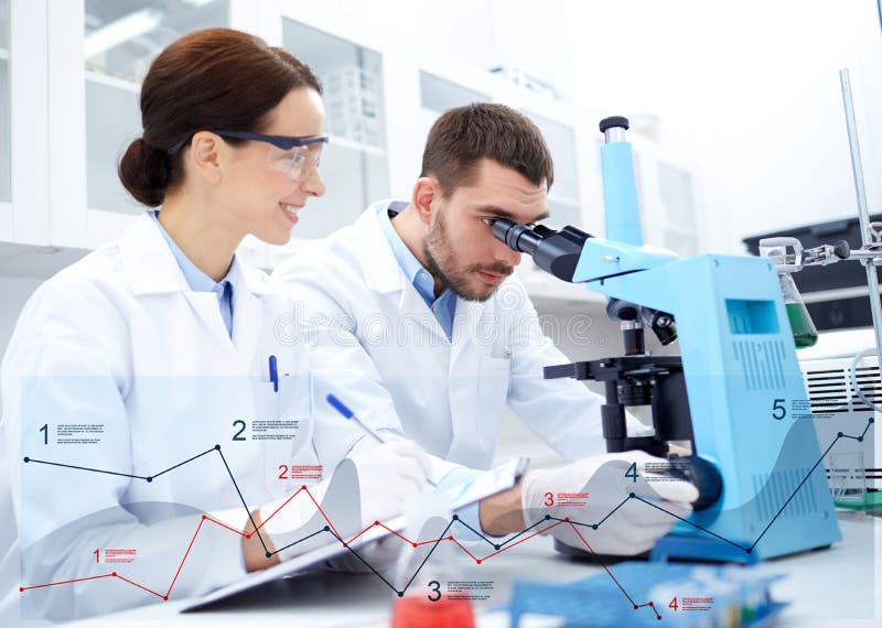 Close Up of Scientists Making Test in Lab Stock Image - Image of ...