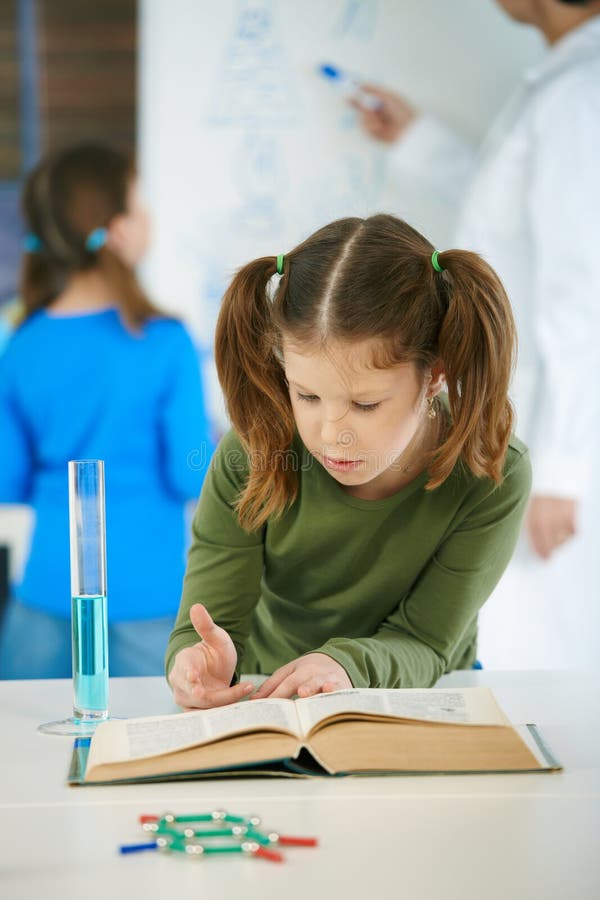 Science Class at Primary School Stock Photo - Image of girl, female ...