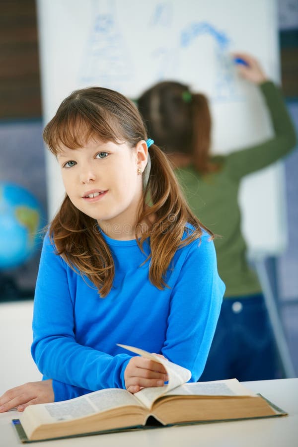 Science Class at Primary School Stock Image - Image of girls, classmate ...