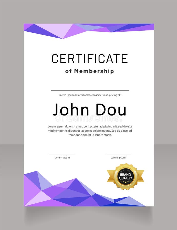 Science Class Membership Certificate Design Template Stock Vector ...