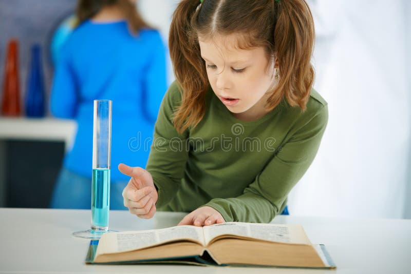 Science Class at Primary School Stock Photo - Image of girl, female ...