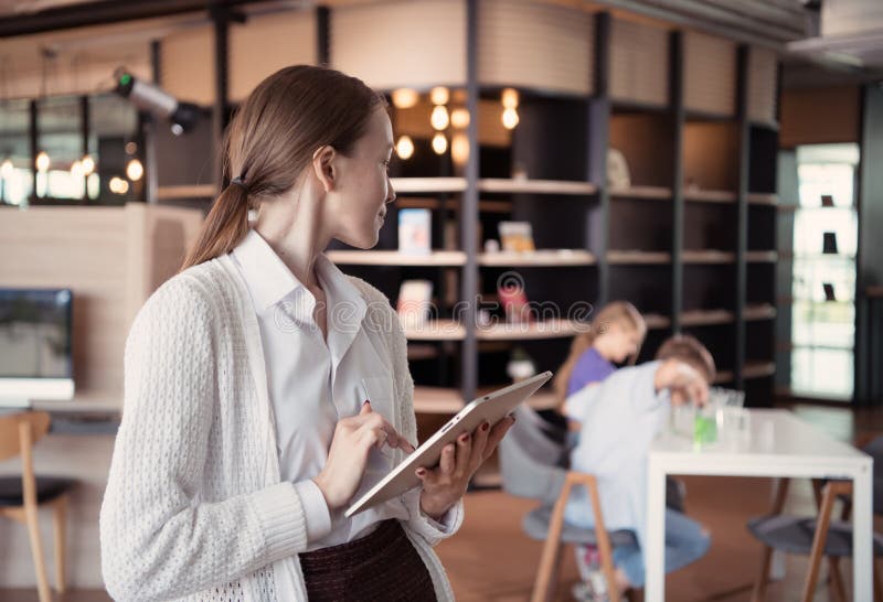 Science Classroom Teacher Review Lesson Plans before Teaching Students ...