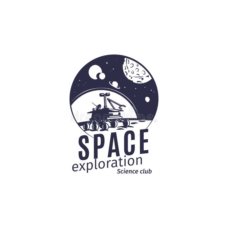 Space Logo Set in Retro Style Stock Vector - Illustration of poster ...