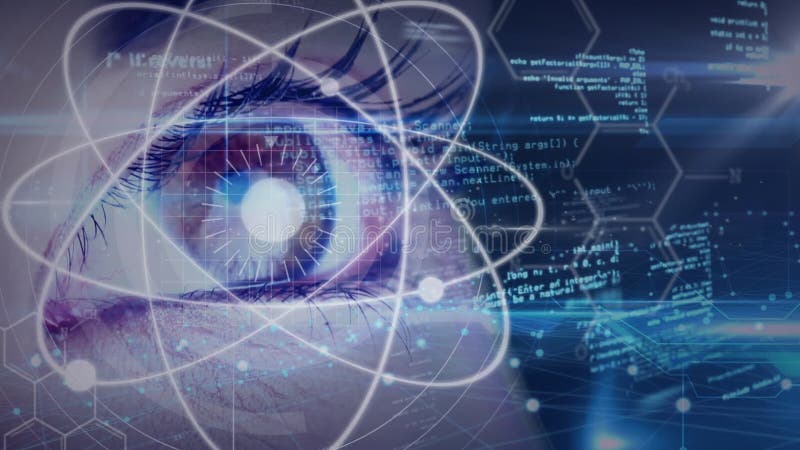 Science Composition Universe Combined with Animated Planet Stock ...