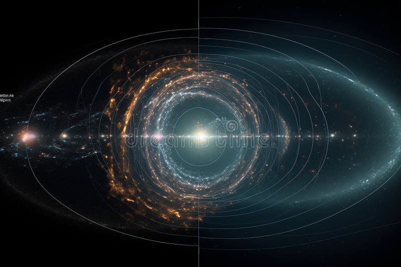 Abstract Colorful Illustration of Expansion of Universe Stock ...