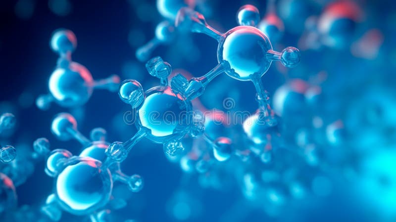 Science Concept. Abstract Round Molecules Background Connected with ...