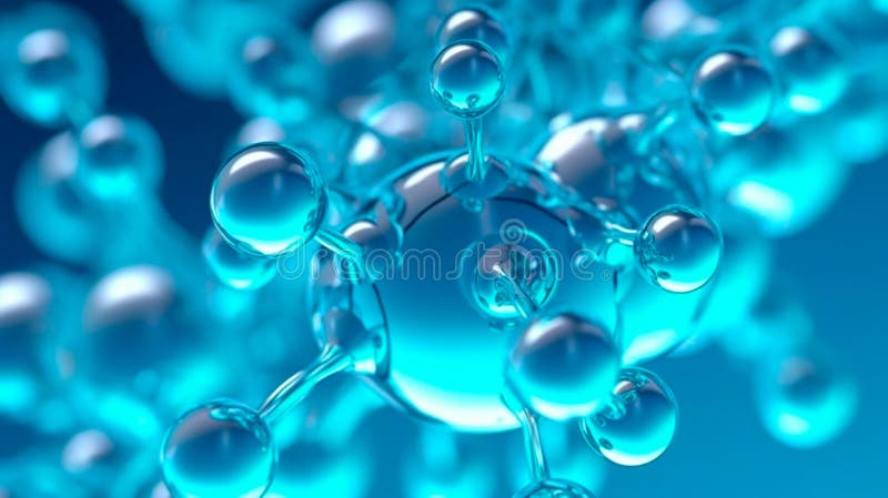 Science Concept. Abstract Round Molecules Background Connected with ...