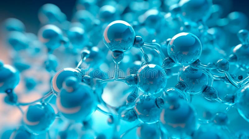 Science Concept. Abstract Round Molecules Background Connected with ...