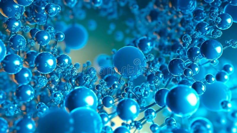 Science Concept. Abstract Round Molecules Background Connected with ...