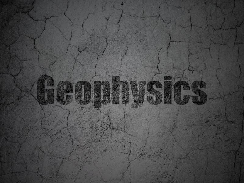 Science Concept: Geophysics on Grunge Wall Background Stock ...