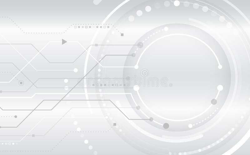 Science Concept, Circles with Shadows and Circuit Board. Abstract Hi ...