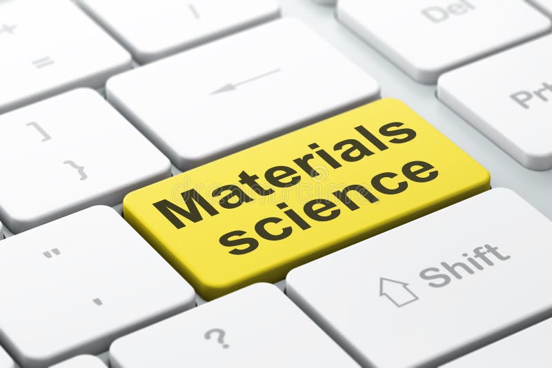 Science Concept: Materials Science on Computer Keyboard Background ...