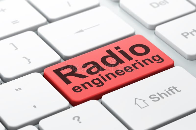 Science Concept: Radio Engineering on Computer Keyboard Background ...
