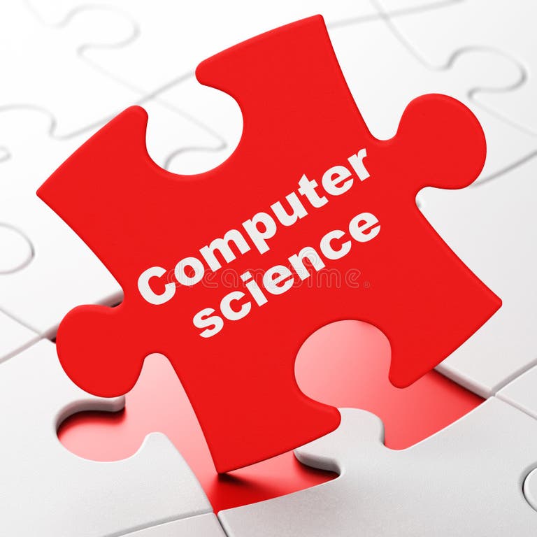 Science Concept: Computer Science on Puzzle Background Stock ...