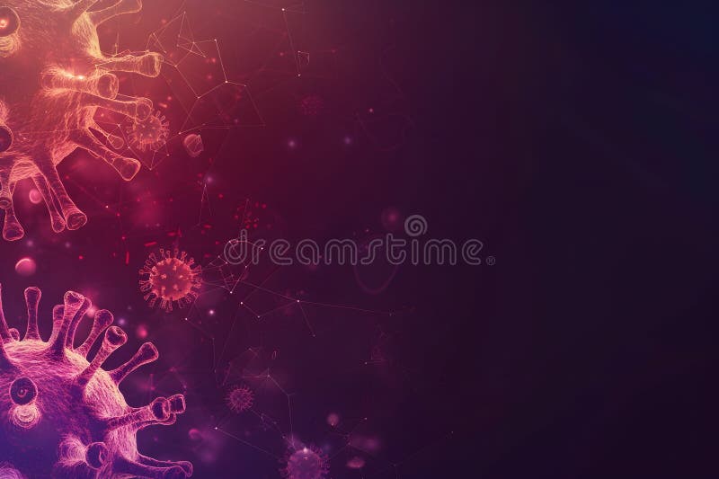 Science Concept - DNA and Virus Under Microscope Stock Image - Image of ...