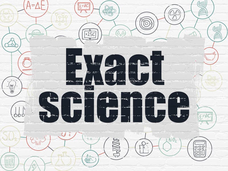 Science Concept: Exact Science on Wall Background Stock Illustration ...