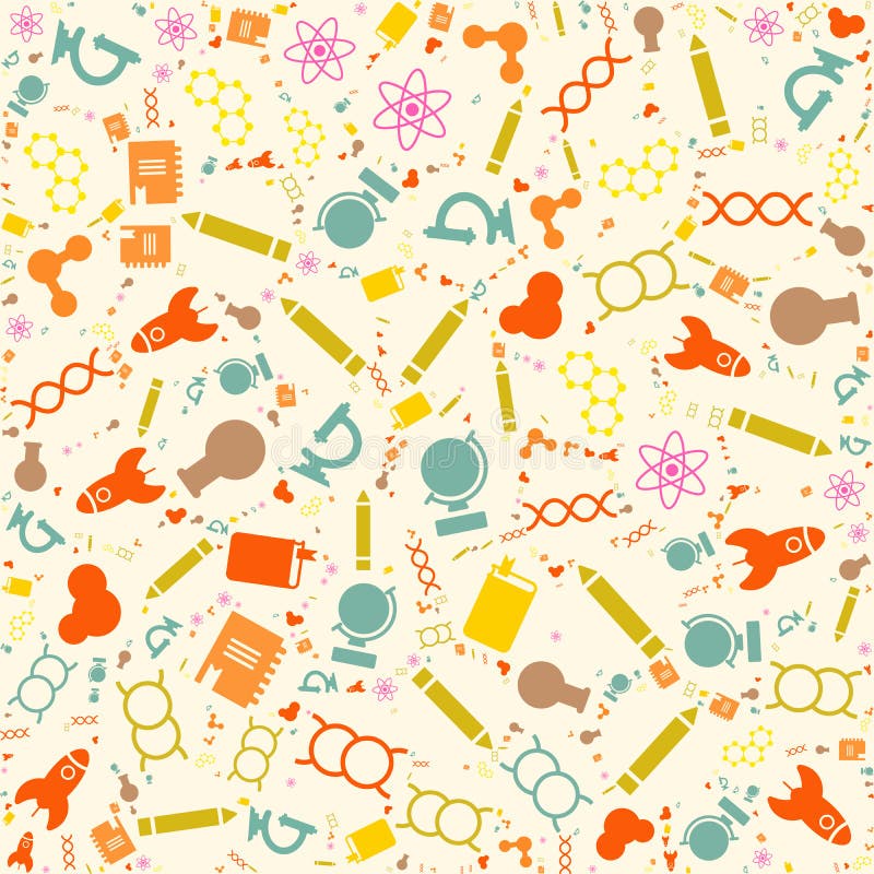 Science, Concept Header, Flat Design Glyph Style Stock Vector ...