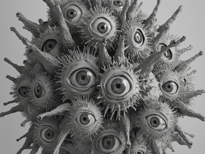 A Science Concept is Illustrated by a 3D Model of a Silver Sphere ...