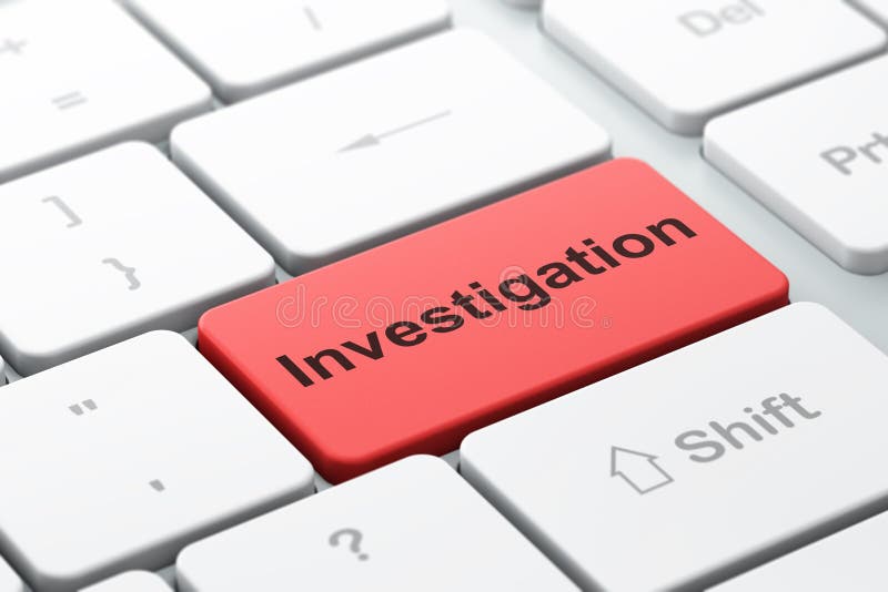 Science Concept: Investigation on Computer Keyboard Background Stock ...
