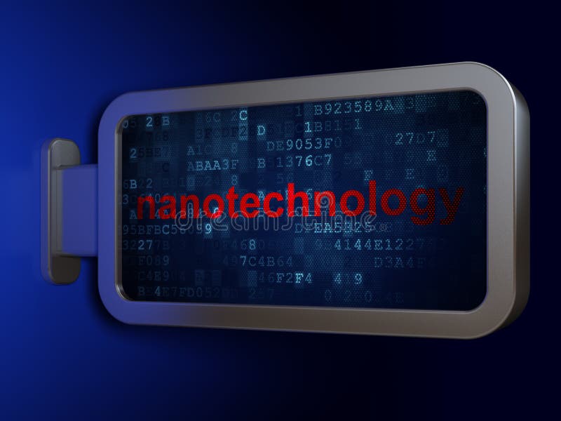 Science Concept: Nanotechnology on Billboard Background Stock ...