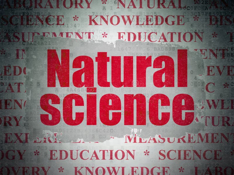 Science Concept: Natural Science on Digital Data Paper Background Stock ...