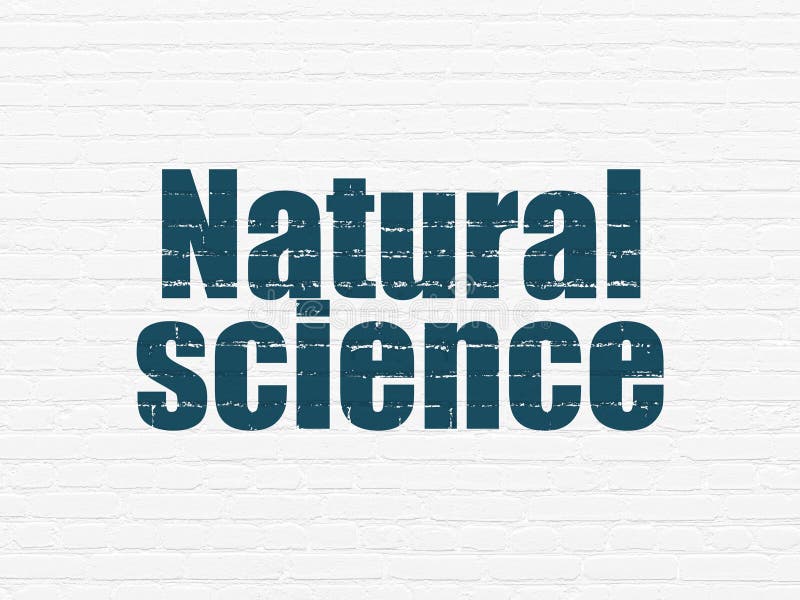 Science Concept: Natural Science on Wall Background Stock Illustration ...