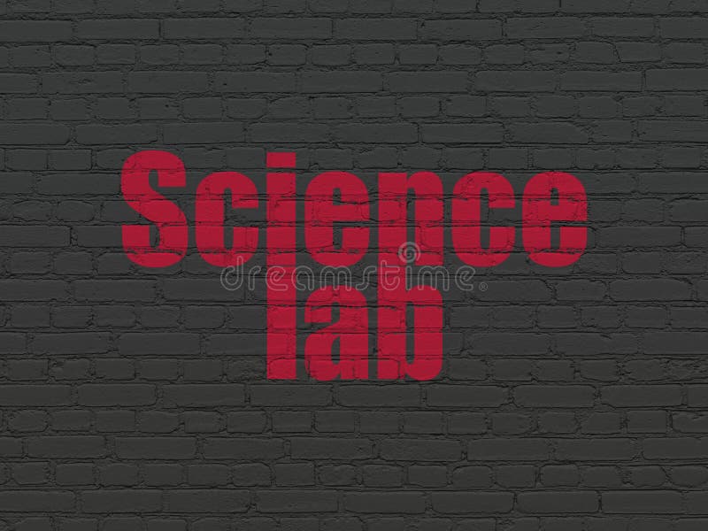 Science Concept: Science Lab on Wall Background Stock Illustration ...