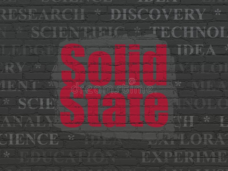 Science Concept: Solid State on Wall Background Stock Illustration ...